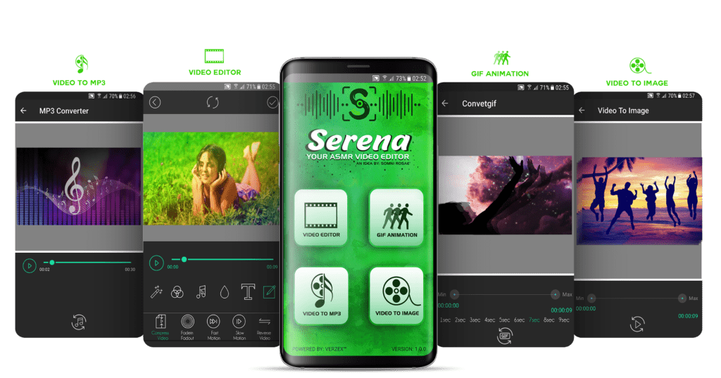 SERENA - ASMR Video Editor App - VERZEX™ - Digital Services Network